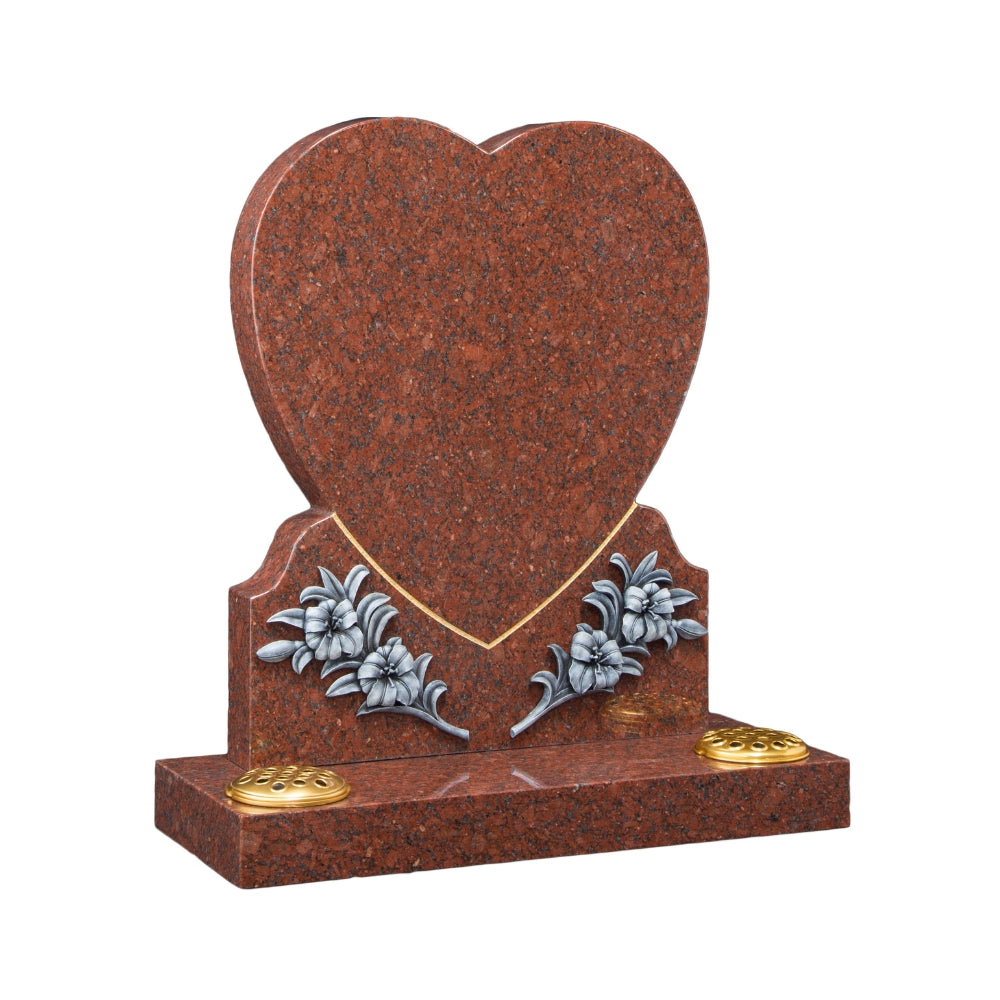 Heart memorial with resin option – A. Clarke Memorials