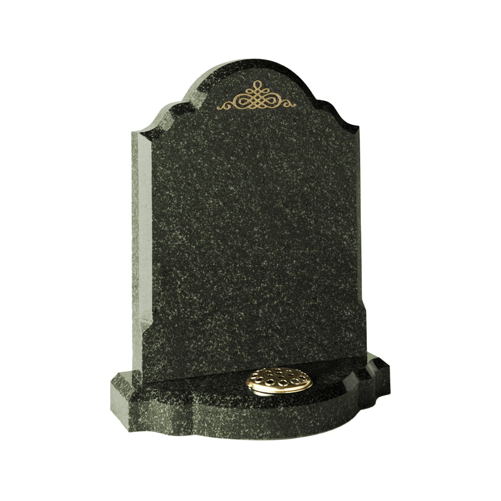 Ogee shaped memorial with shoulders and matching curved base – A ...