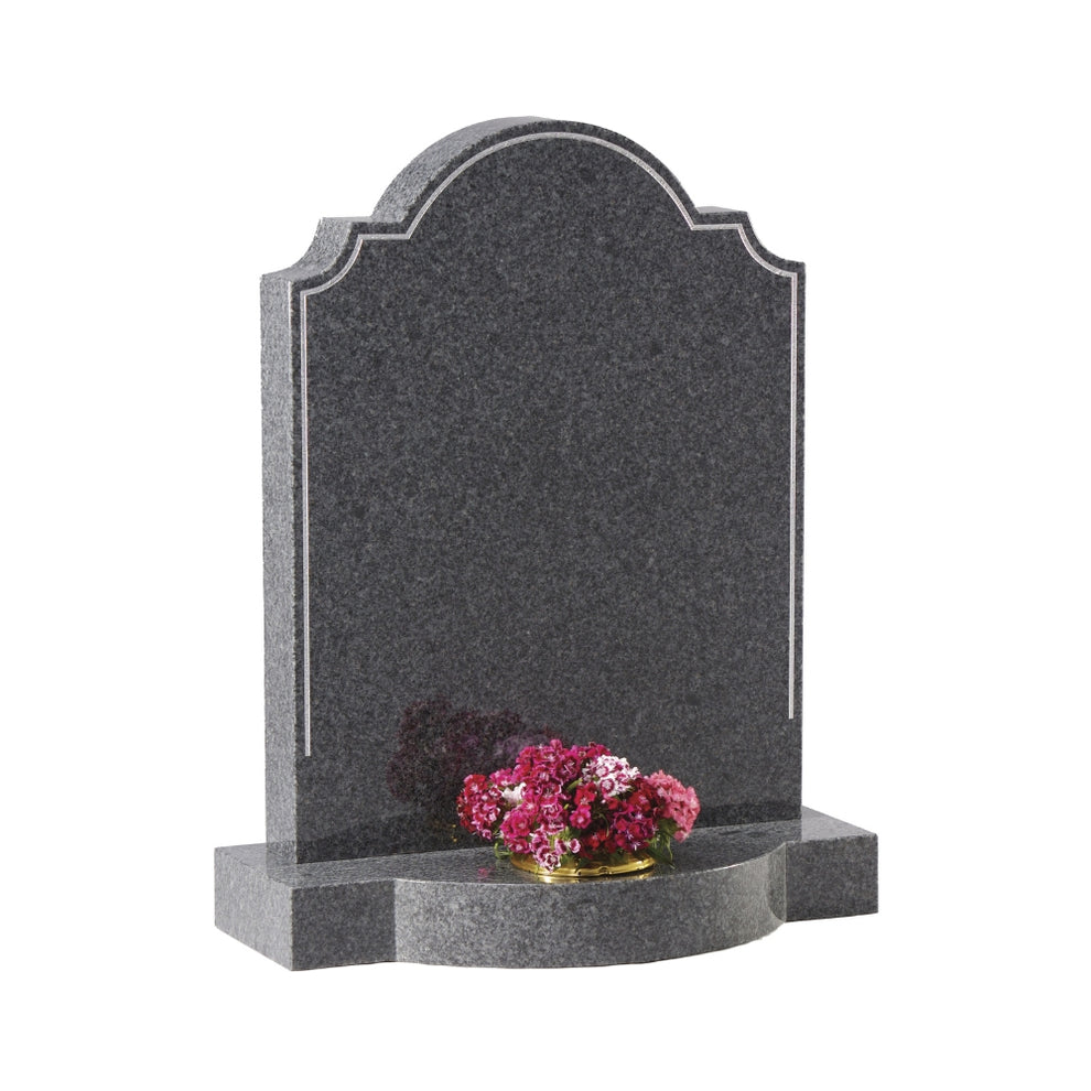 Ogee shape memorial with curved shoulders and bow base to match – A ...