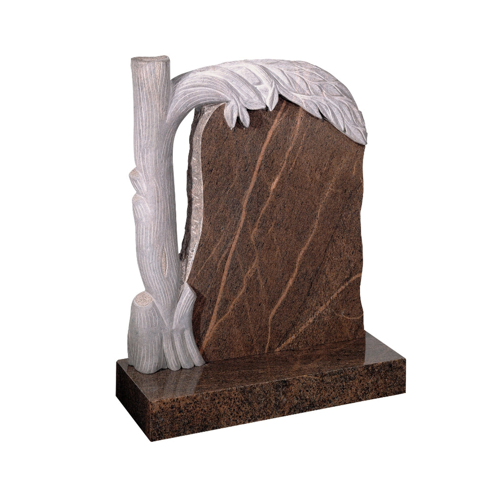 Headstone With Carved Tree – A. Clarke Memorials